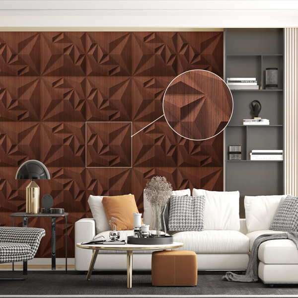 ELEVIQ 19.7" x 19.7" Premium 3D Wall Paneling, 3D Decorative Wall ...