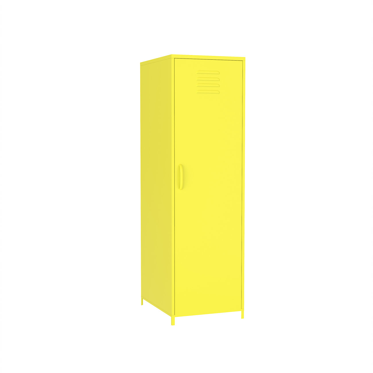 Ebern Designs One Door Yellow Steel Storage Cabinet | Wayfair