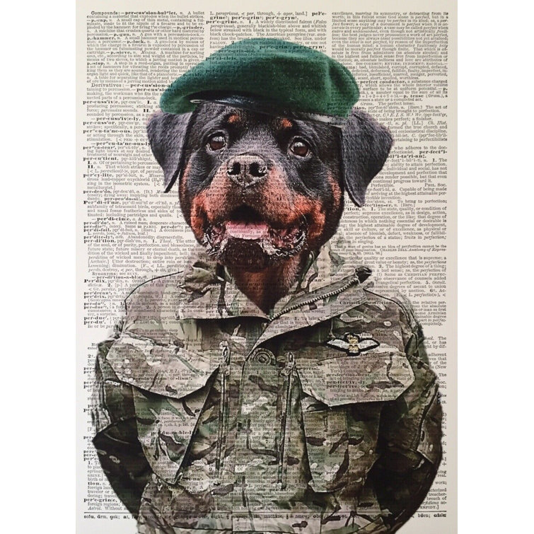 Happy Larry A3 Rottweiler Dog Dictionary Print - Royal Marine Print ...
