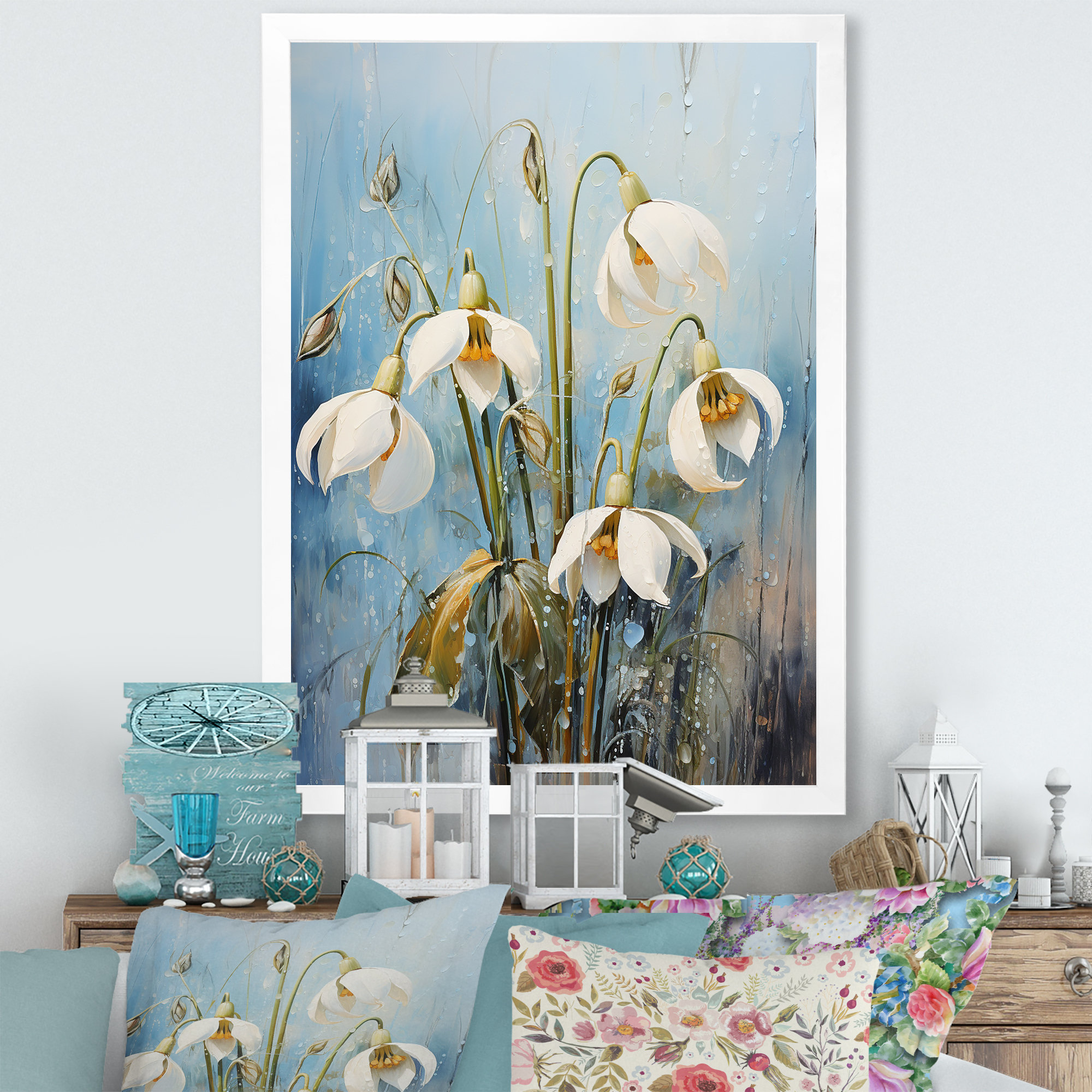 Winston Porter Minimalism Snowdrop Flowers Harmony - Snowdrops Wall ...