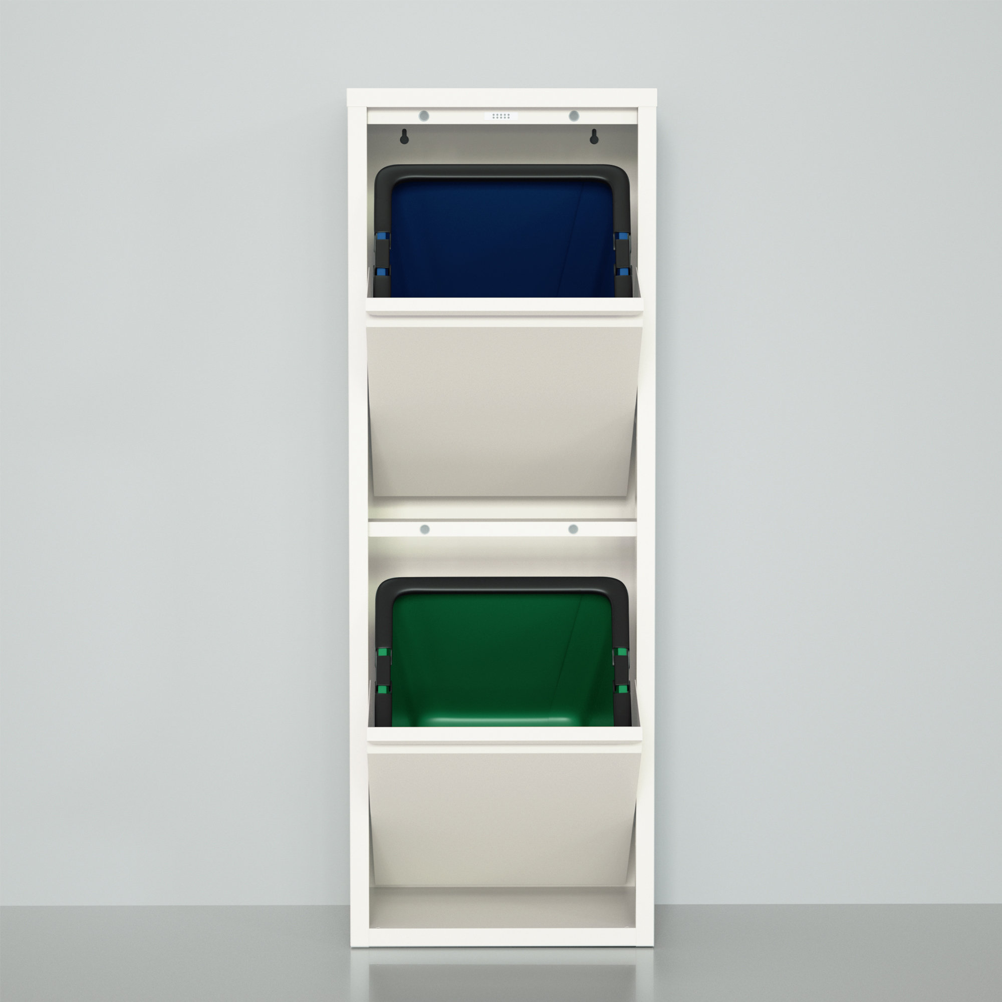 European Furniture 7 Gallon Multi-Compartments Trash & Recycling Bin ...