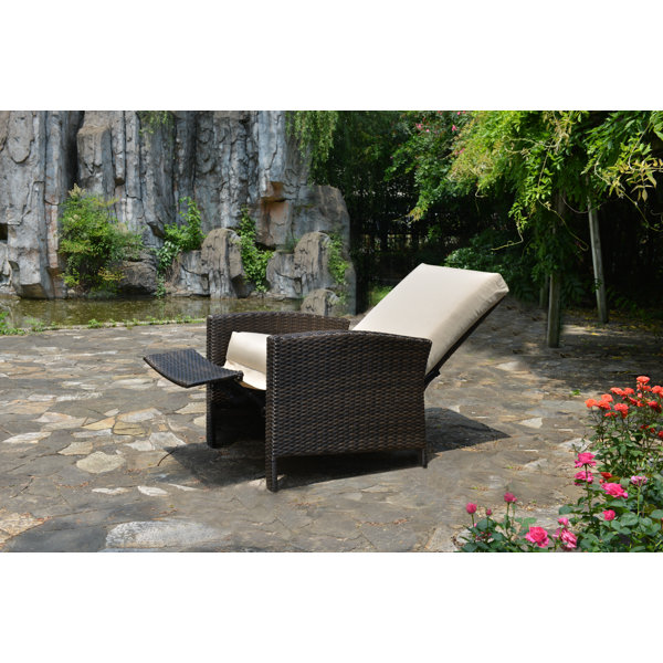 Latitude Run® Anderton Recliner Patio Chair with Sunbrella Cushions ...
