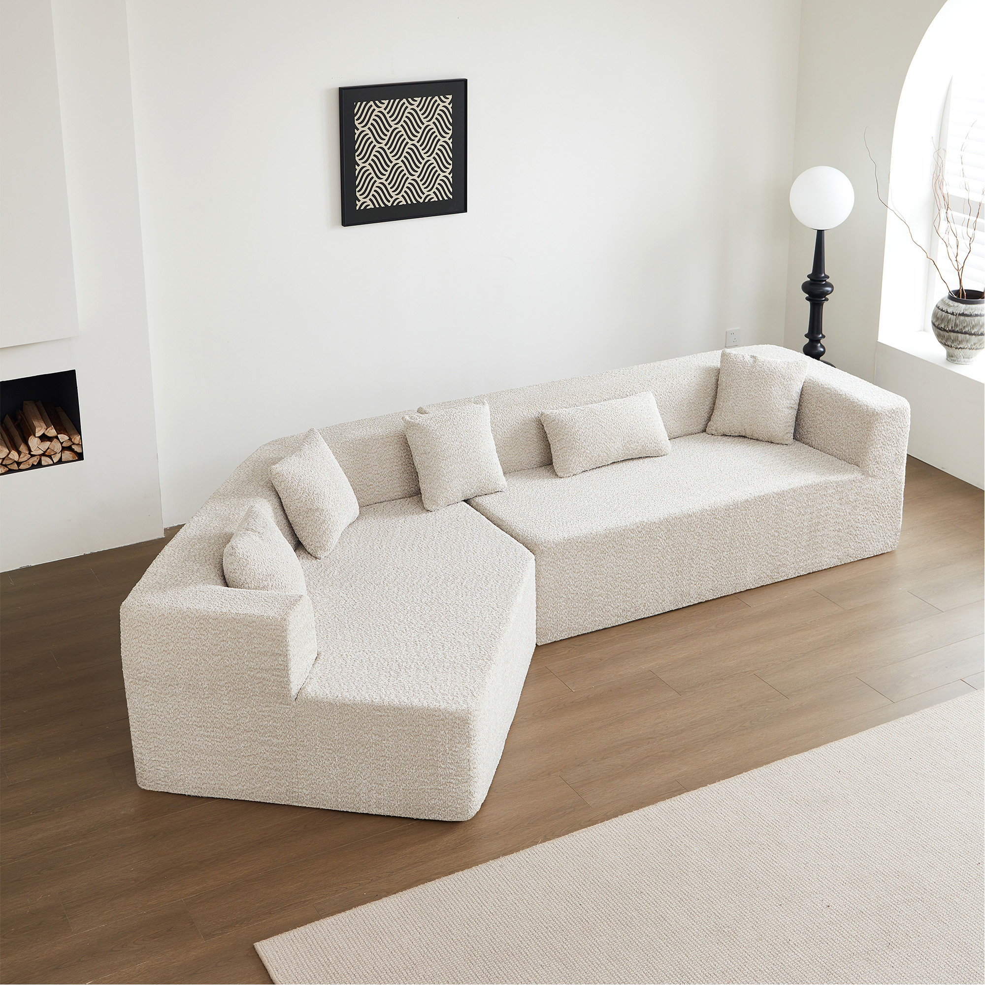 Latitude Run® Comfortable Deep-Seated Sofa With Modular Design For ...