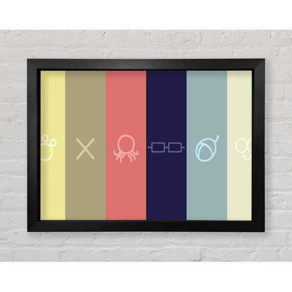 Happy Larry Symbols Framed Print | Wayfair.co.uk