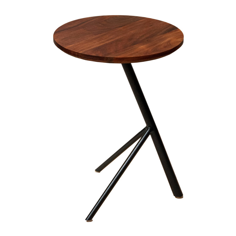 17 Stories Solid Wood Top Three Leg End Table - Wayfair Canada