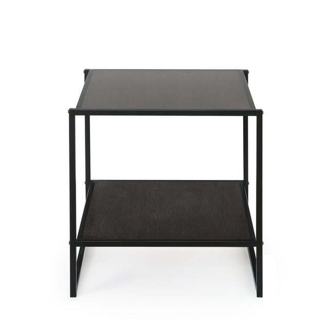 17 Stories DB Dane Black Frame Side Table 20" x 20"x 20", Black Wood ...