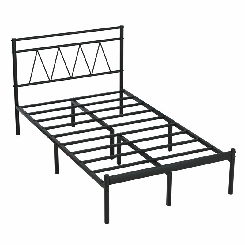 Ebern Designs Nicketa 39.2" Metal Bedframe with Central Bed Support ...