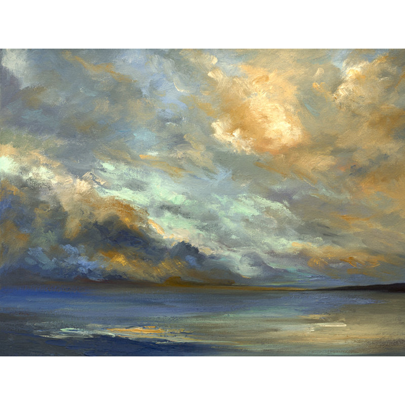 Art Effects 'April Coastal Clouds' Painting Print on Wrapped Canvas ...
