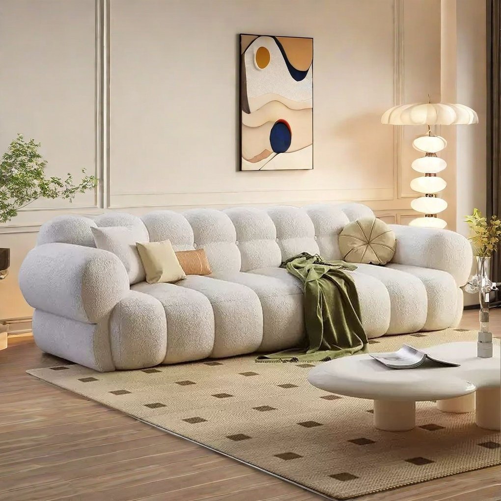 Axis Living Simple Modern Straight Row Fabric Sofa | Wayfair