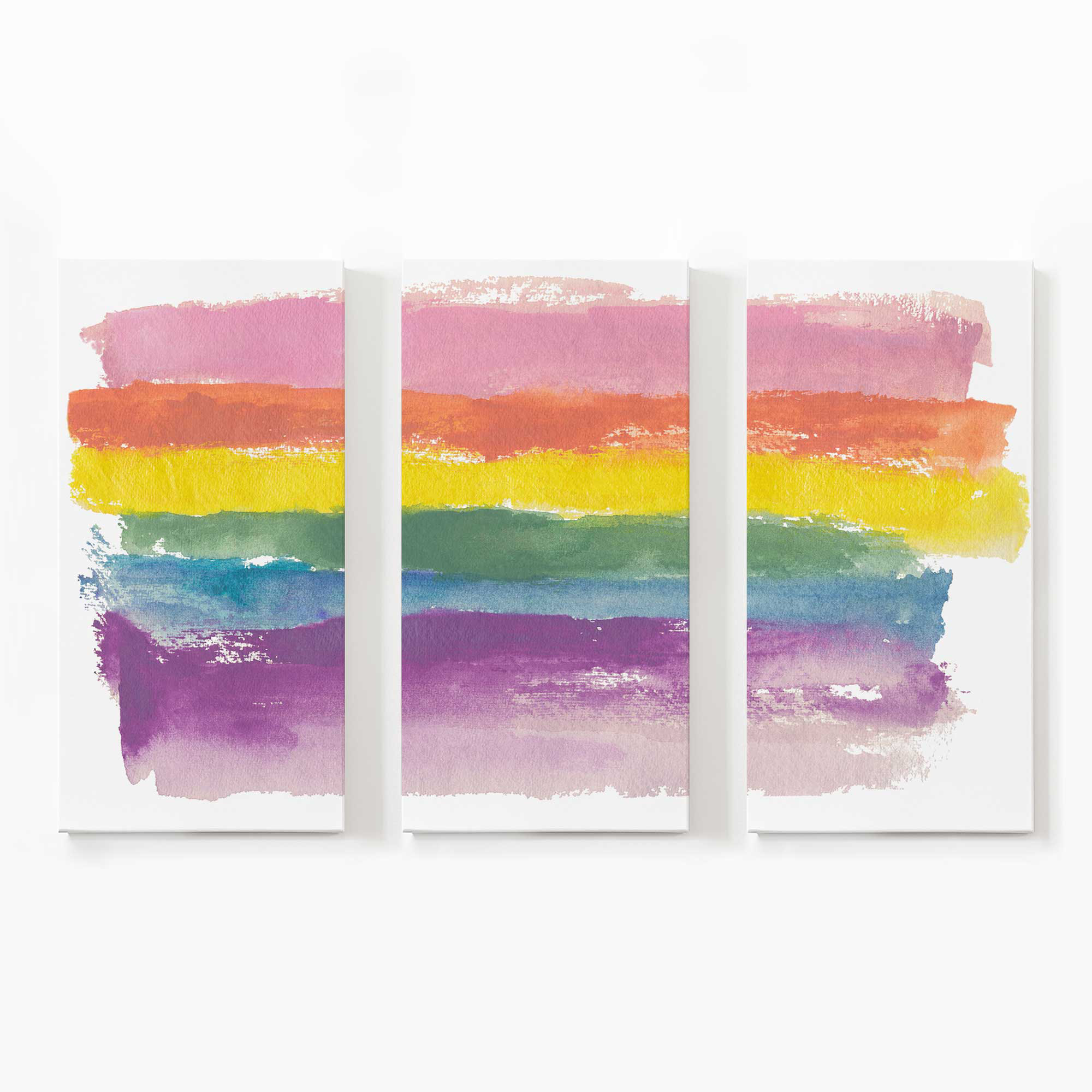 Frametolia Rectangular Rhapsody | 3 Panel Split Large Canvas Print ...