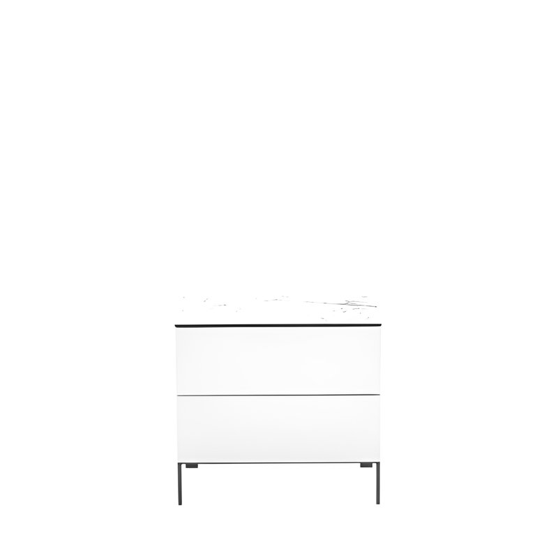 Calligaris Universal Nightstand with 2 Drawers and Metal Legs | Wayfair