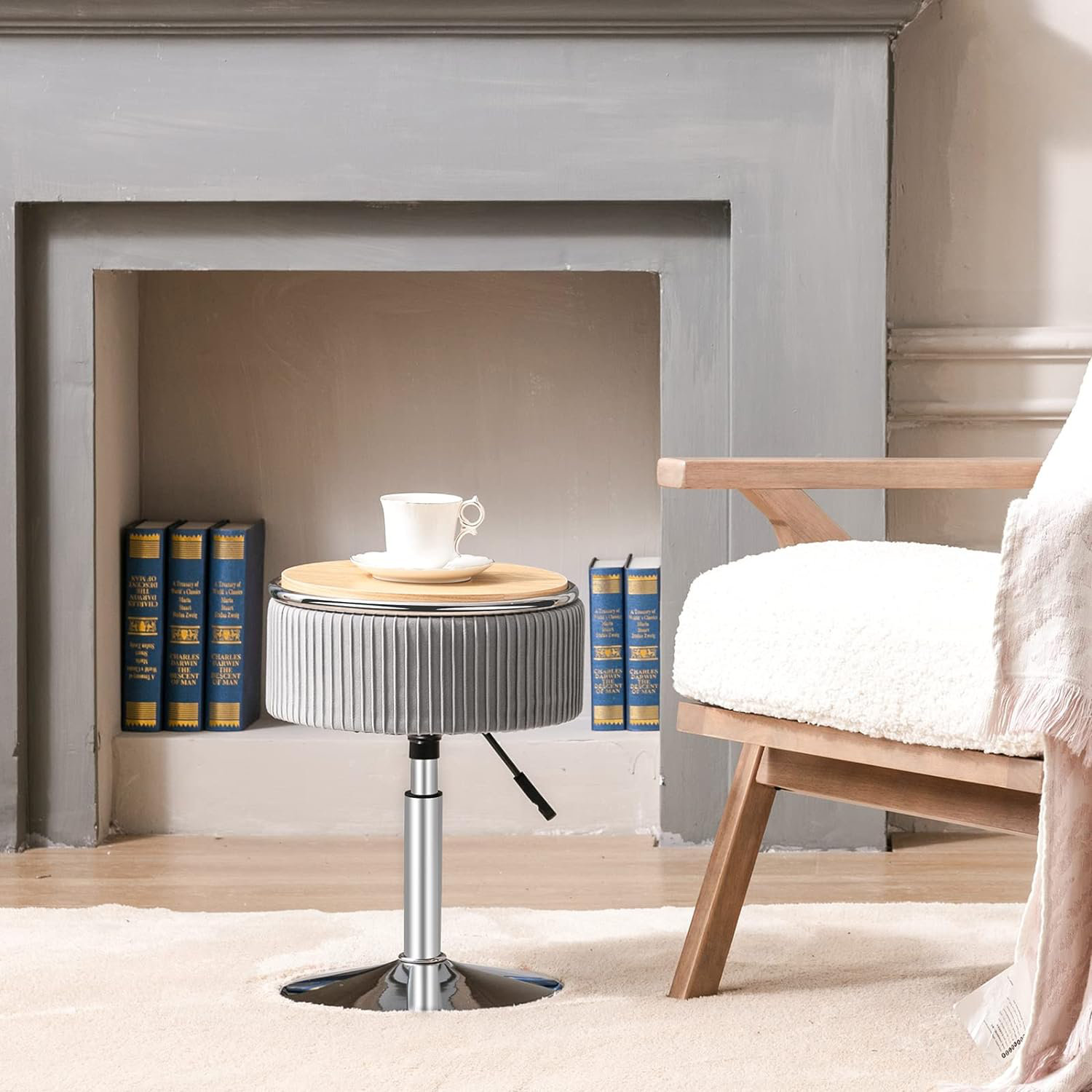 Brayden Studio® Cidad Stainless Steel Accent Stool | Wayfair