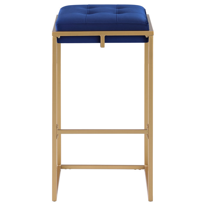 Mercury Row® Simmerman Upholstered Counter Stool with Metal Frame ...