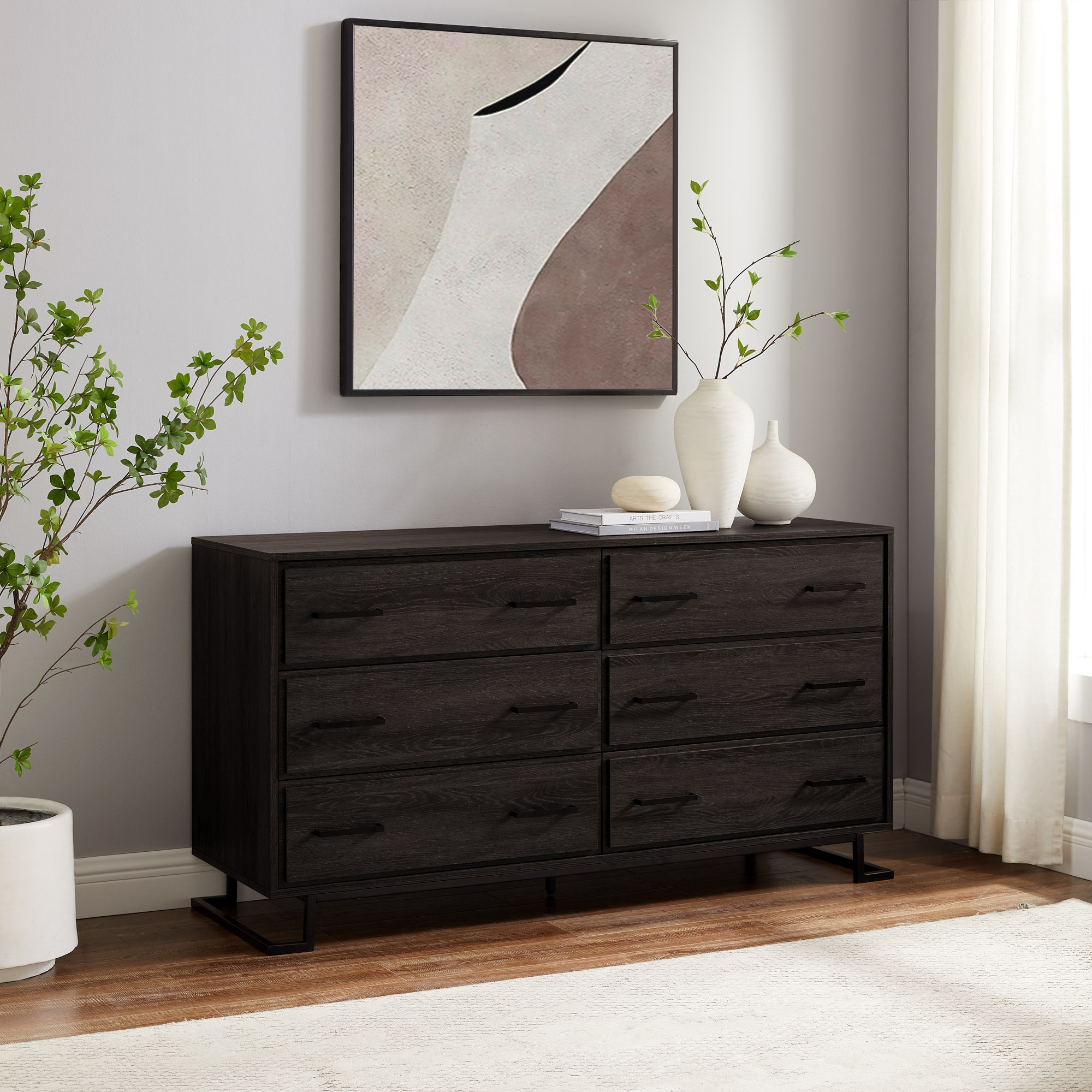 Latitude Run® Contemporary Minimal 6-Drawer Dresser & Reviews | Wayfair