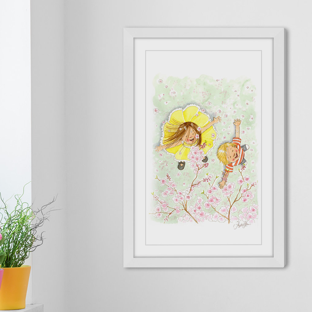 Marmont Hill 'Blossom Shower' by Phyllis Harris Framed Print | Wayfair