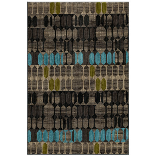 Corrigan Studio® Cadmus Geometric Brown/Black Area Rug & Reviews | Wayfair