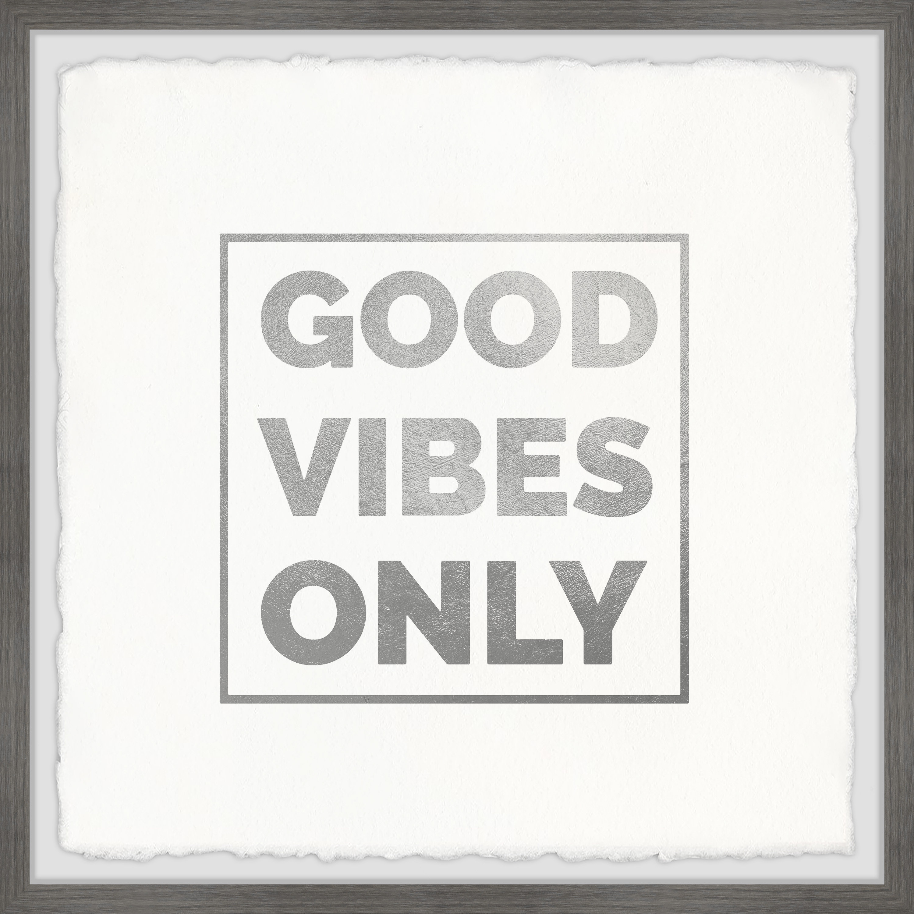 Wrought Studio Good Vibes Only XIII - Picture Frame Print on Paper ...