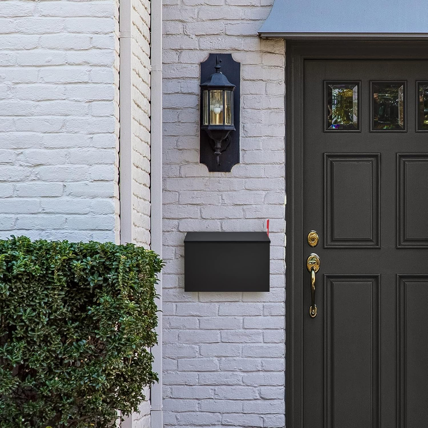 RE FEEL Wall-Mount Outdoor Mailbox, Large Capacity, Number Stickers ...