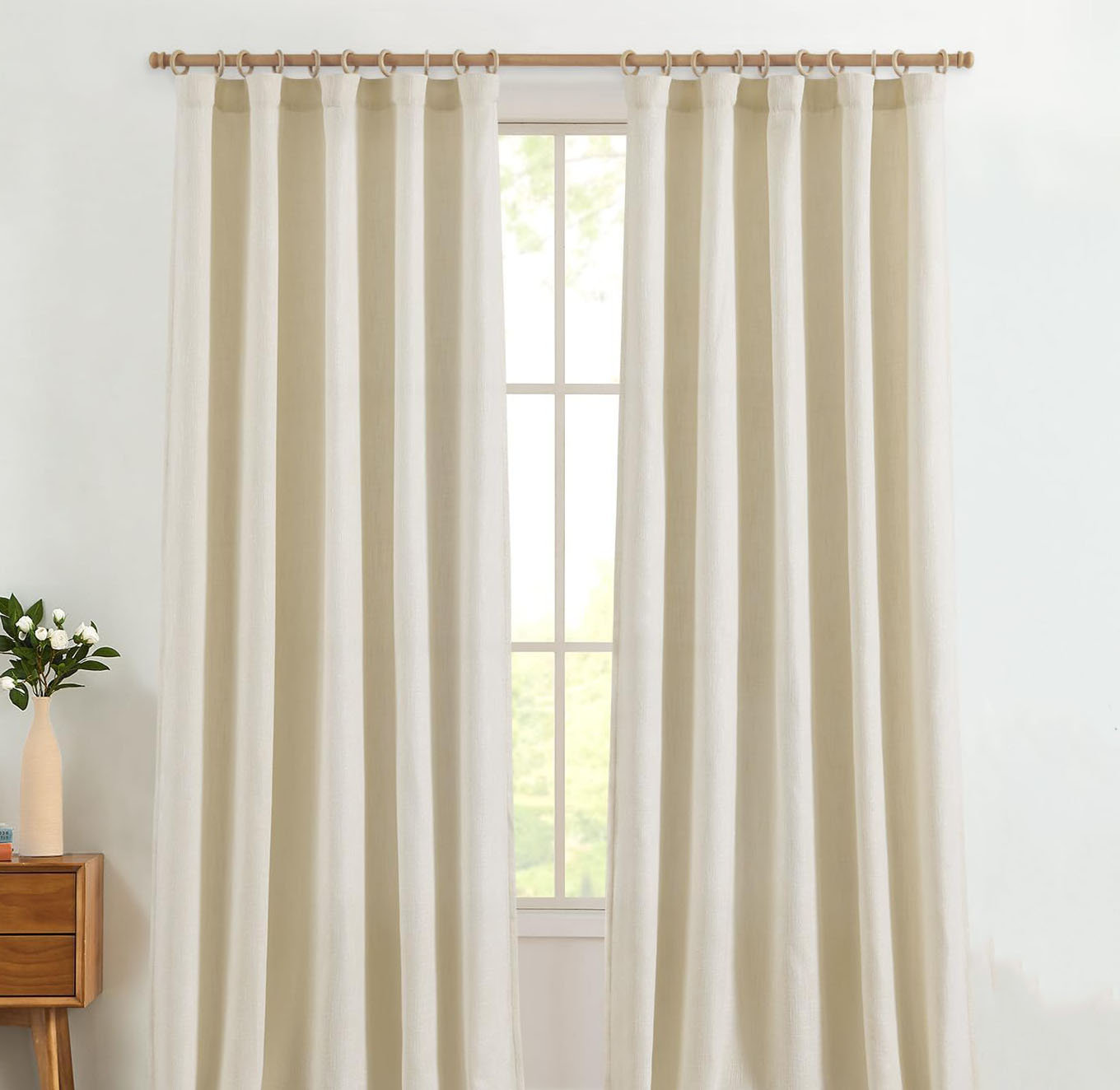 Hokku Designs Textured Curtains - 96 Inch Long, Light Filtering ...