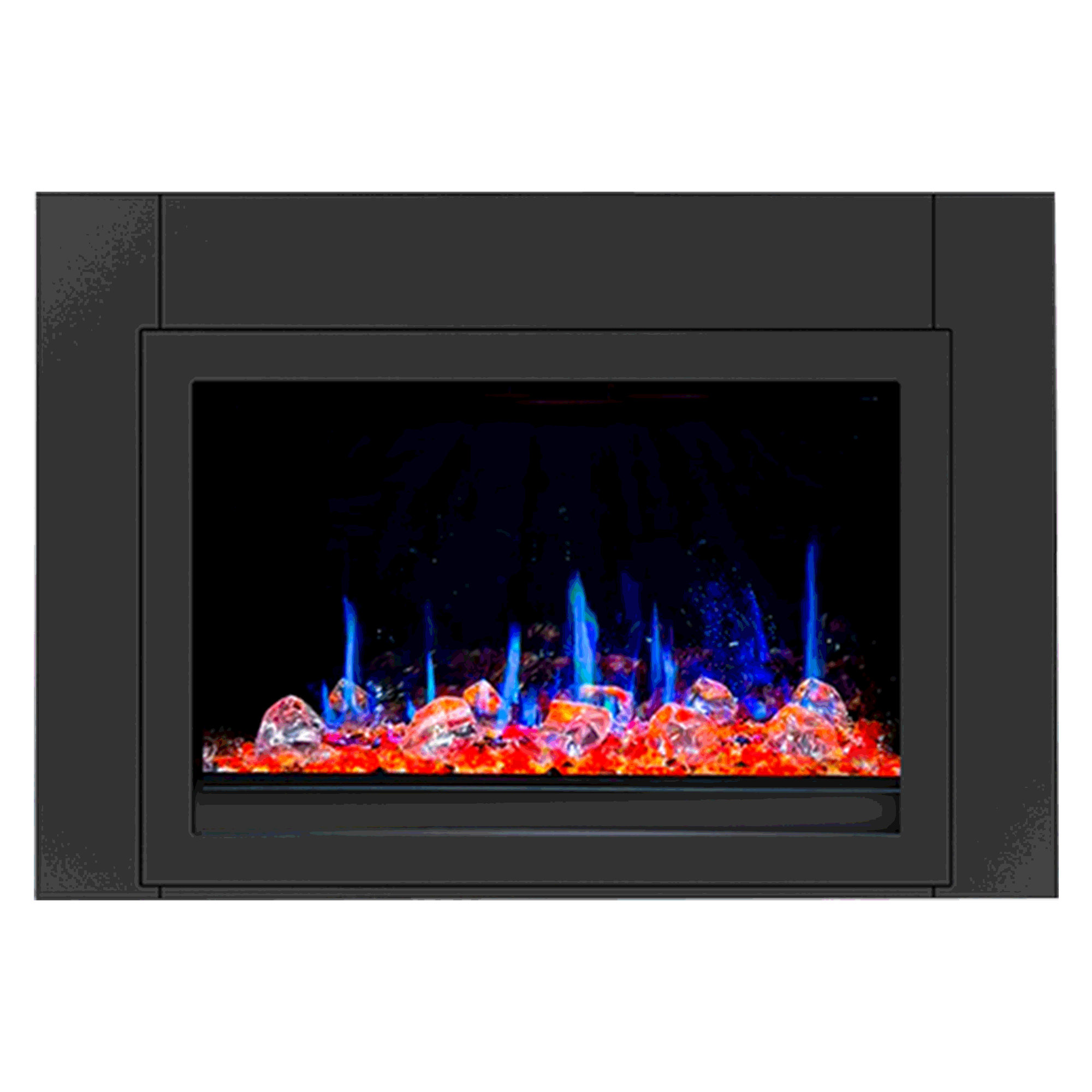 Symple Stuff Litedeer LiteStar 38" W Black Electric Fireplace Insert ...