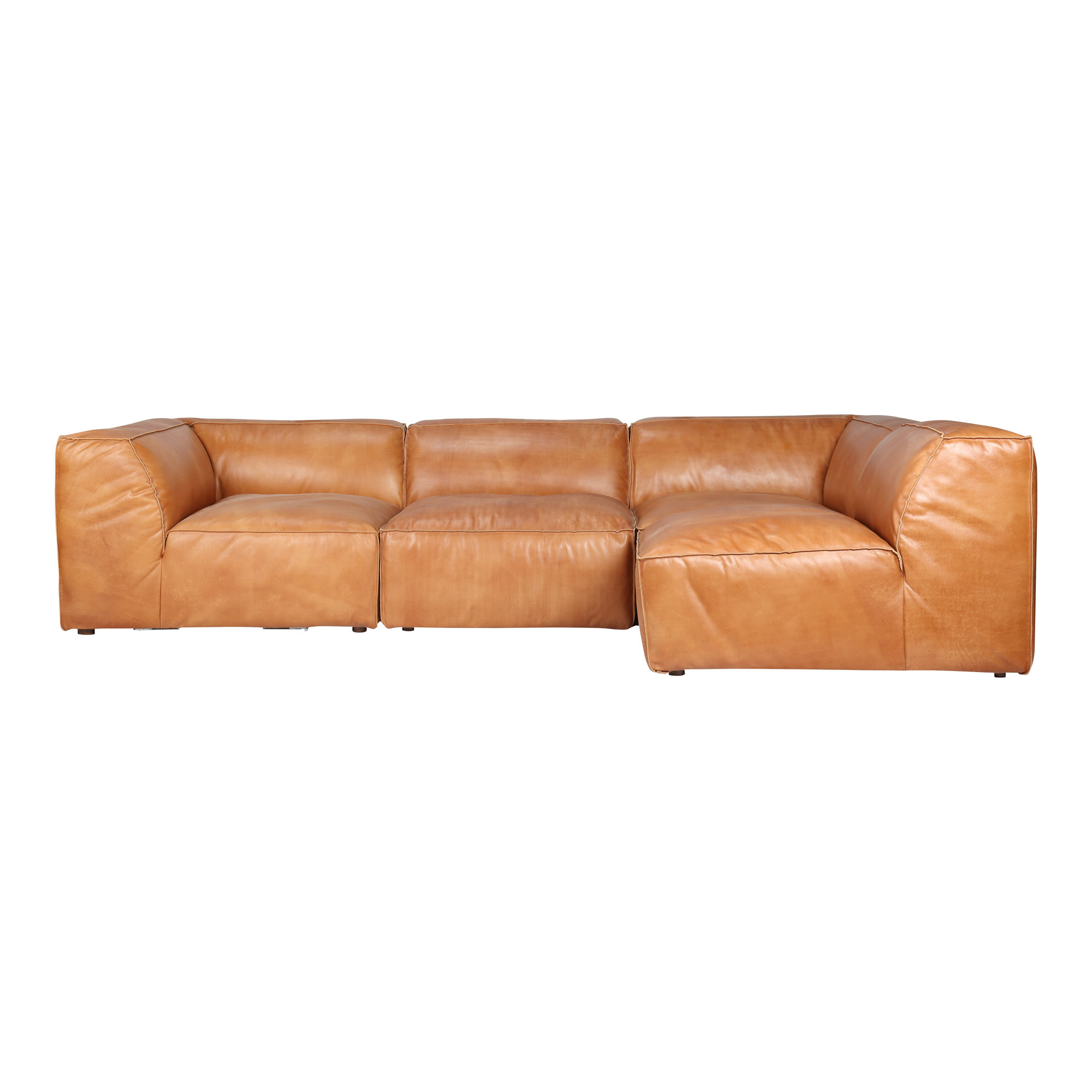 AllModern Ritchie 4 - Piece Leather Sectional | Wayfair
