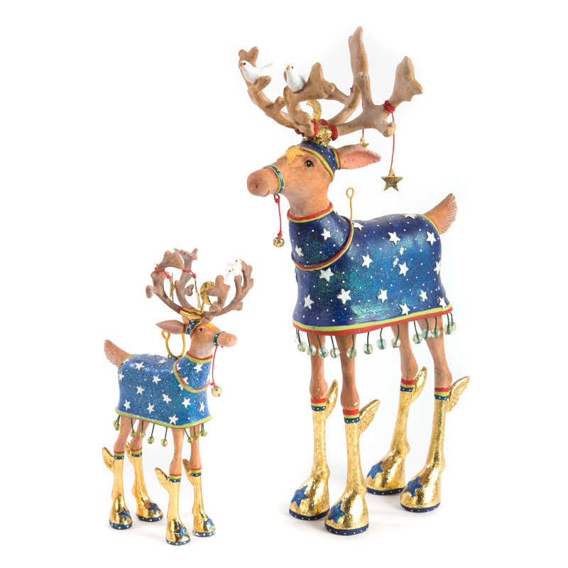 MacKenzie-Childs Patience Brewster Dash Away Comet Reindeer Figure ...