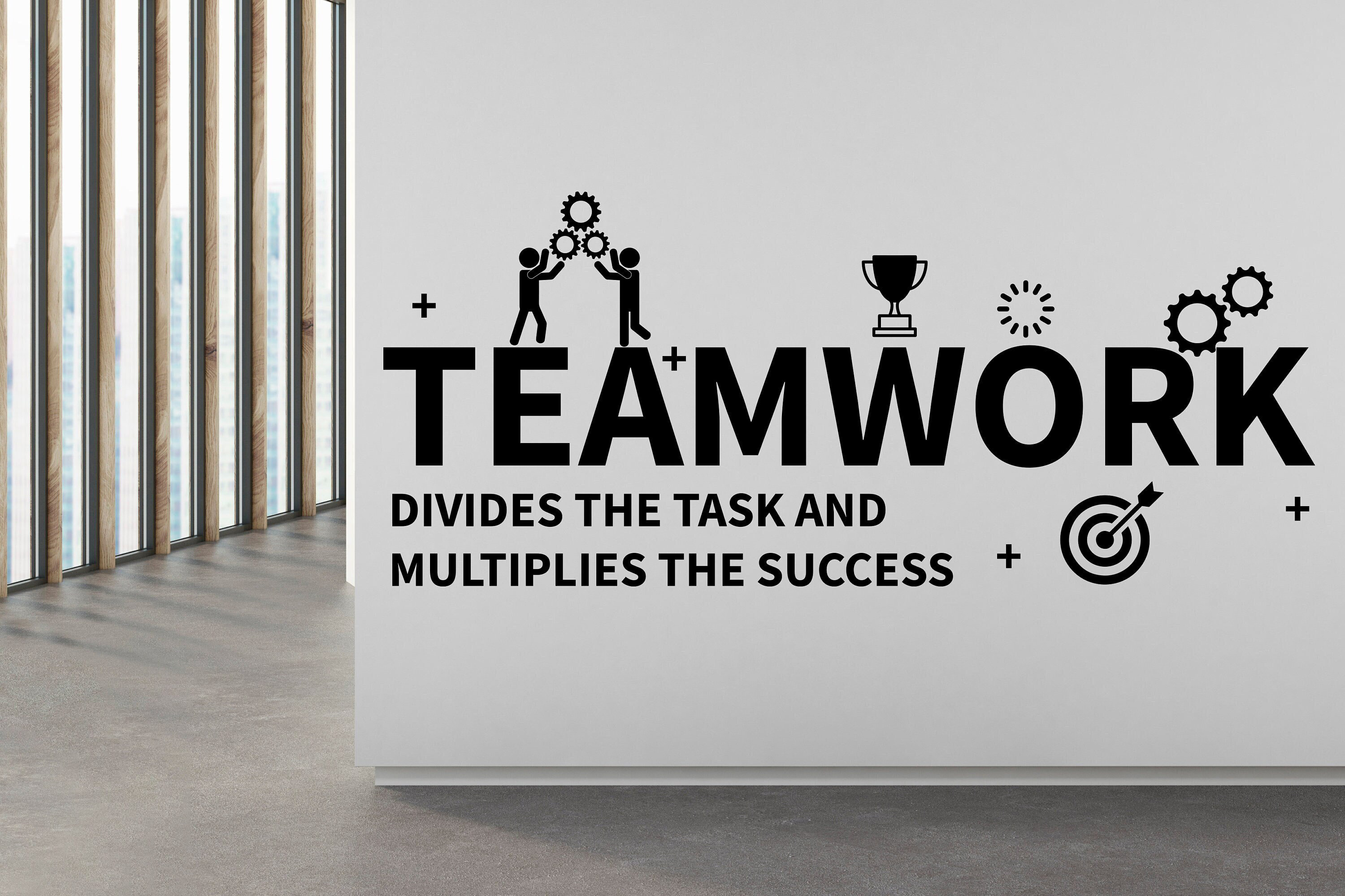 Trinx Teamwork Wall Decor Office Wall Decal Idea Teamwork Business ...