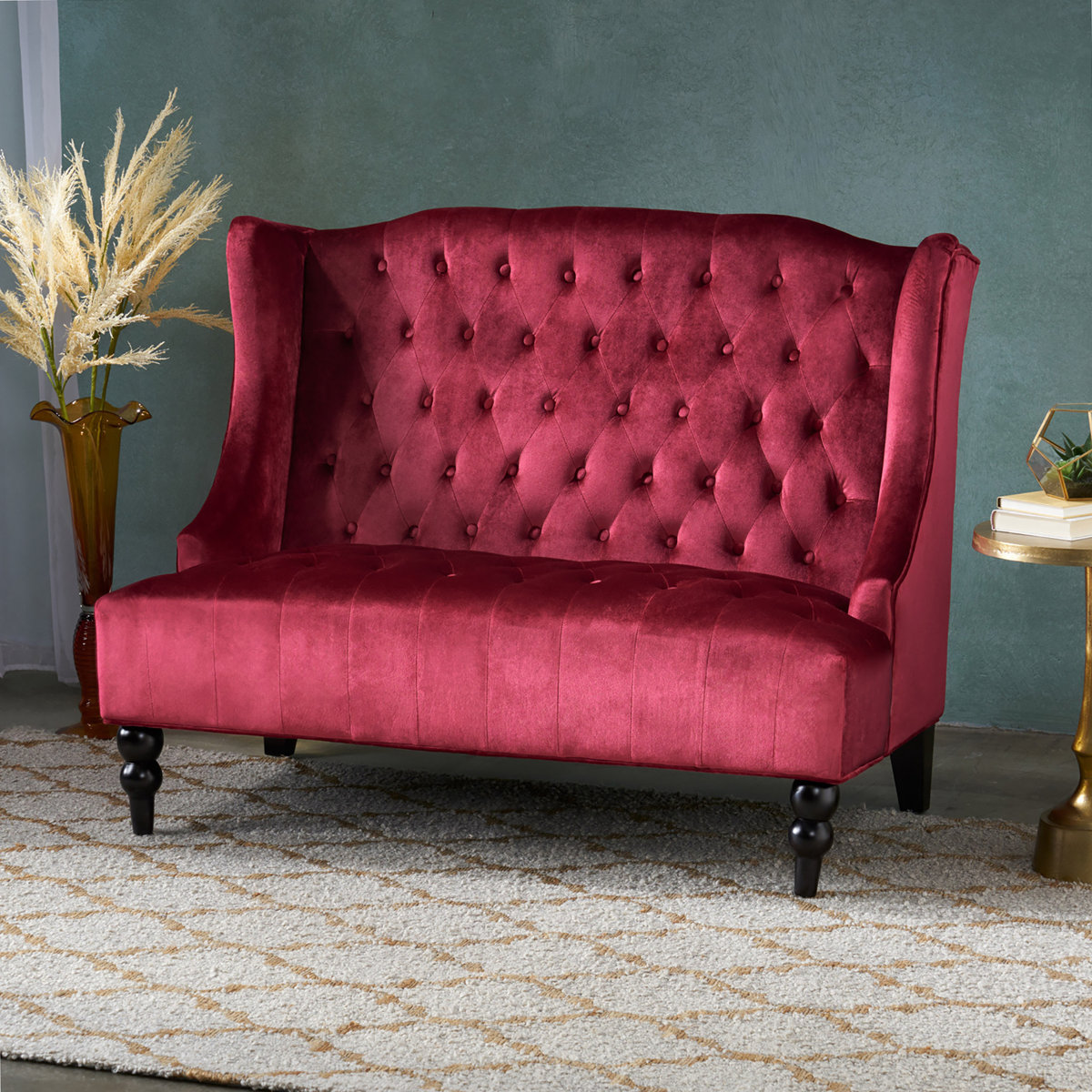 House of Hampton® Angiela 50.25'' Velvet Sofa | Wayfair