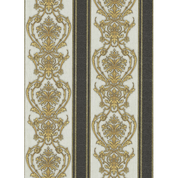 Astoria Grand Mahurin 33' L x 21" W Damask Wallpaper Roll - Wayfair Canada