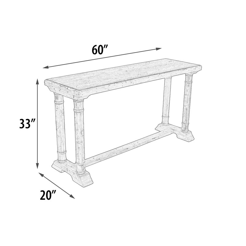 Rosalind Wheeler Claridge 60" Solid Wood Console Table | Wayfair