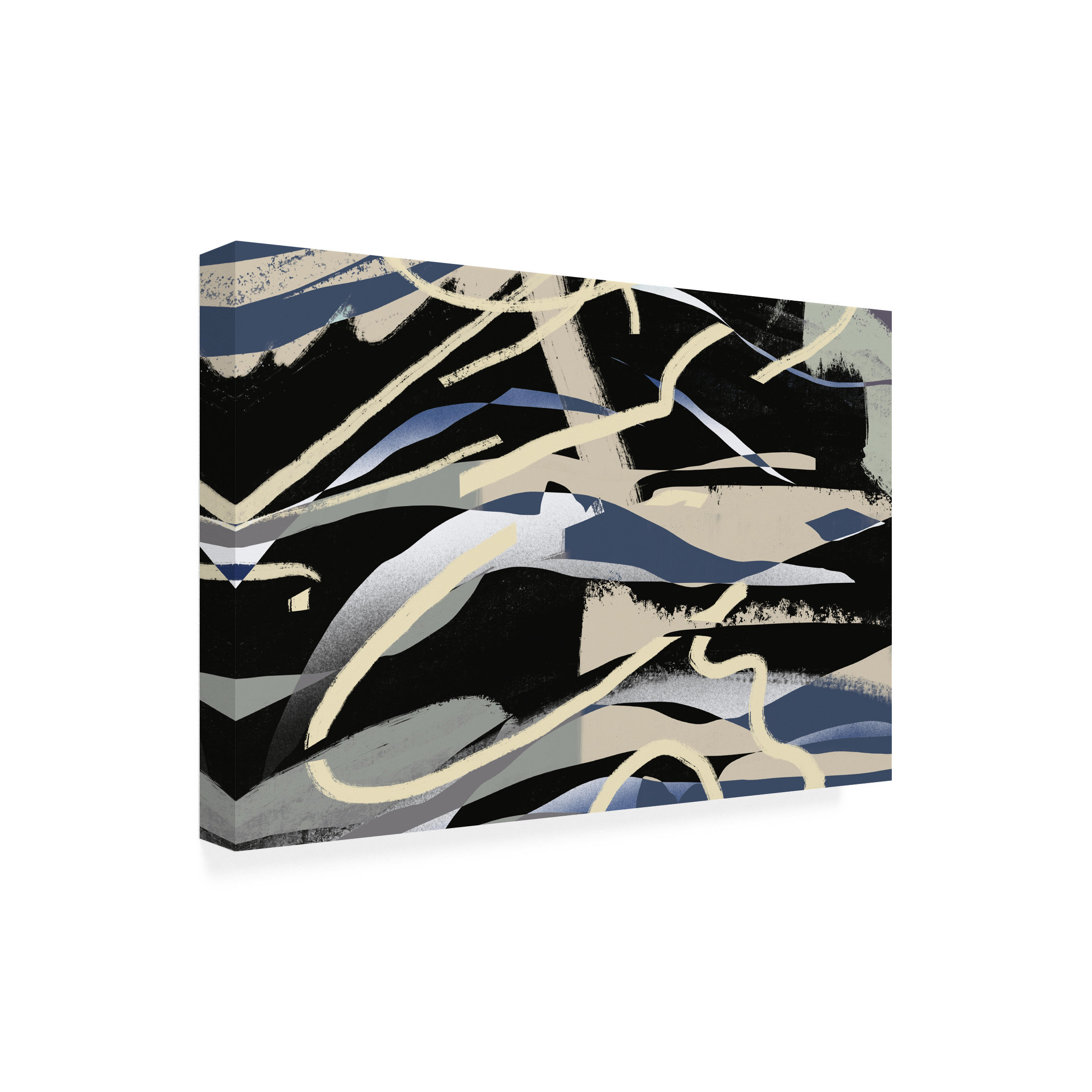 Ebern Designs Bolog Little Dean Abstract Mountain Range Canvas Art ...