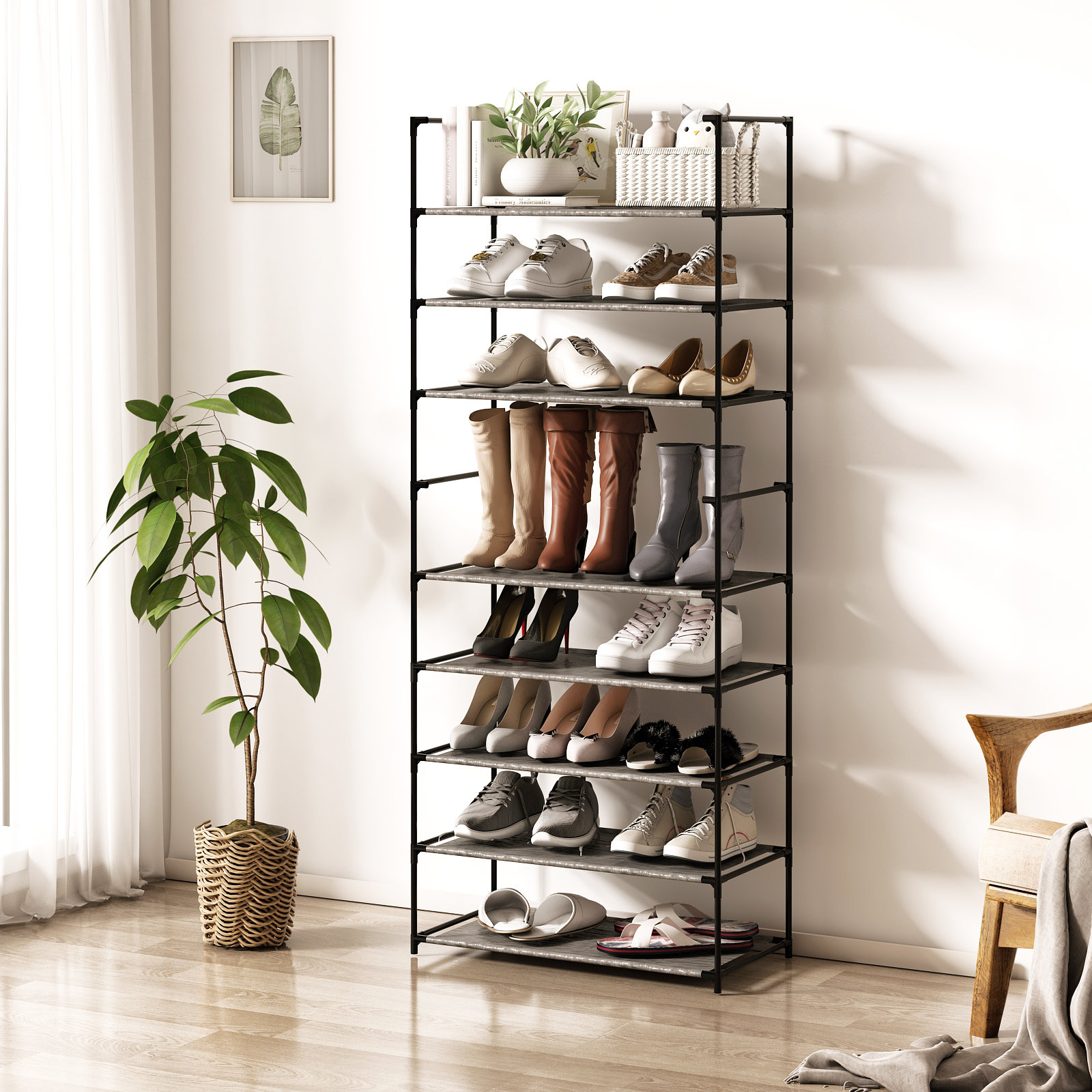 Rebrilliant 30 Pair Shoe Rack | Wayfair