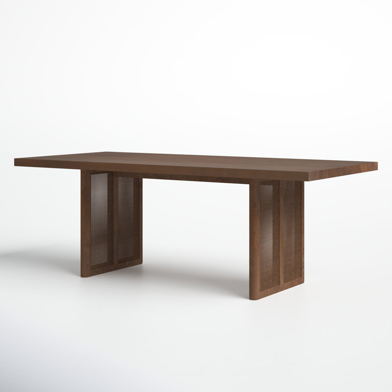 Joss & Main Cinna 84" L x 38" D x 30" H Medium Brown Wood And Cane ...