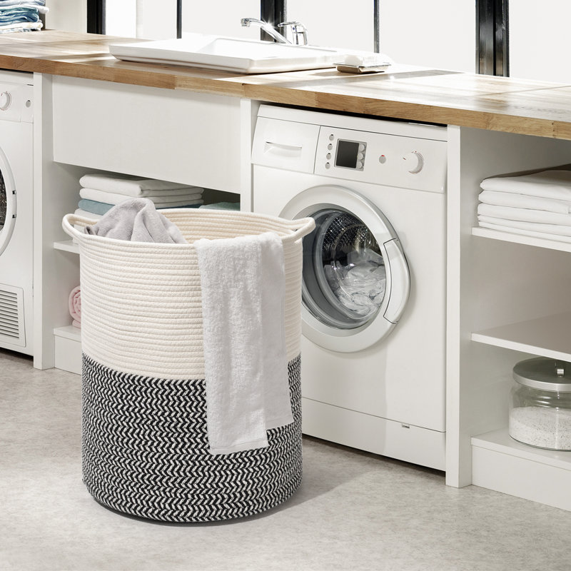 Highland Dunes Fabric Laundry Basket with Handles & Reviews | Wayfair