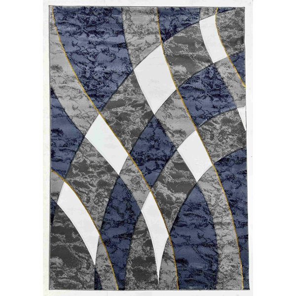 East Urban Home Abstract Thick Area Rug Hand Carved Modern Geometric ...