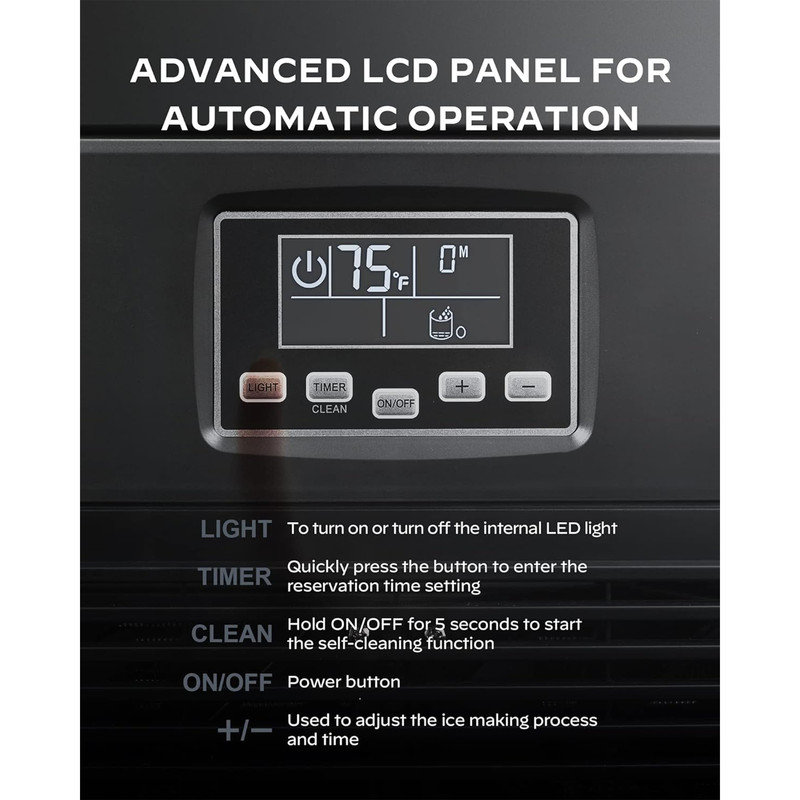 HIGEMZ 84 Lb. Daily Production Square Ice Portable Ice Maker | Wayfair