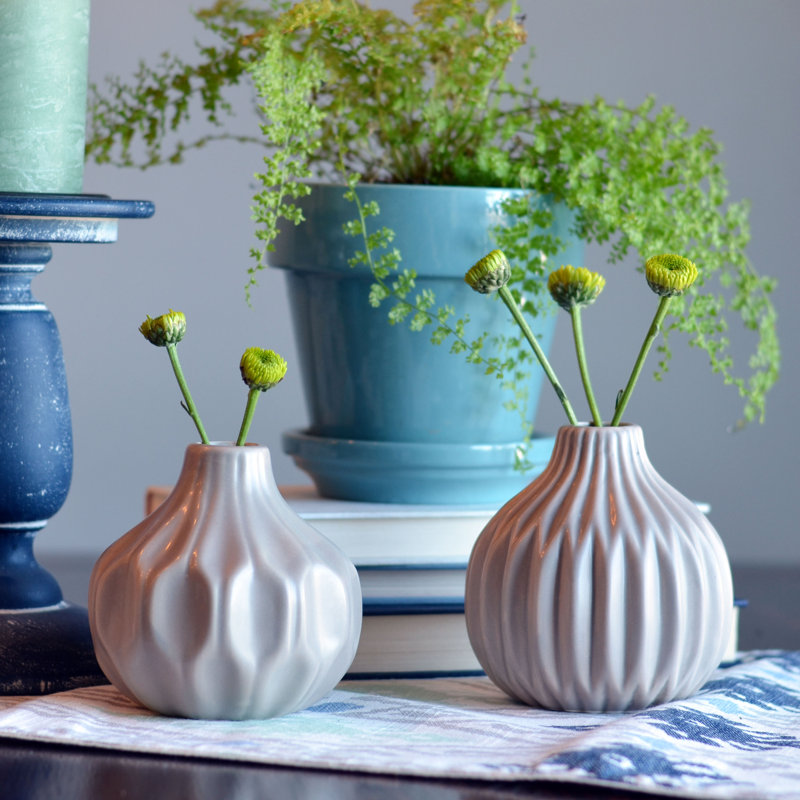 George Oliver Merlene Handmade Stoneware Table Vase | Wayfair