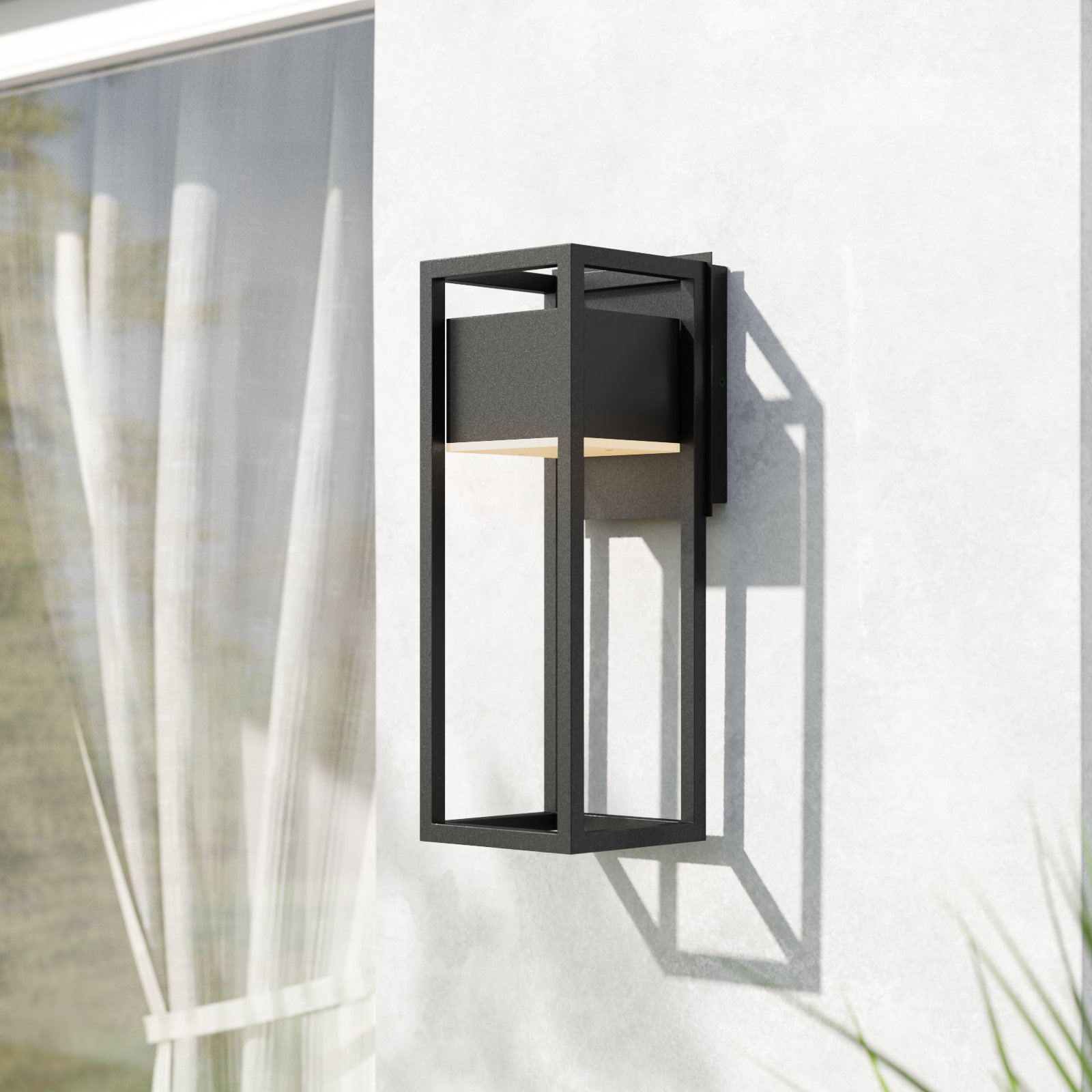 Mercury Row® Shaler Black 1 - Bulb Integrated LED Outdoor Flush Mount ...
