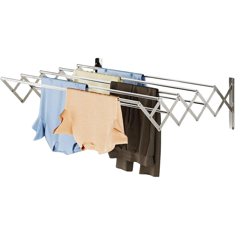 Hoomic Metal Foldable Wall-Mounted Drying Rack | Wayfair