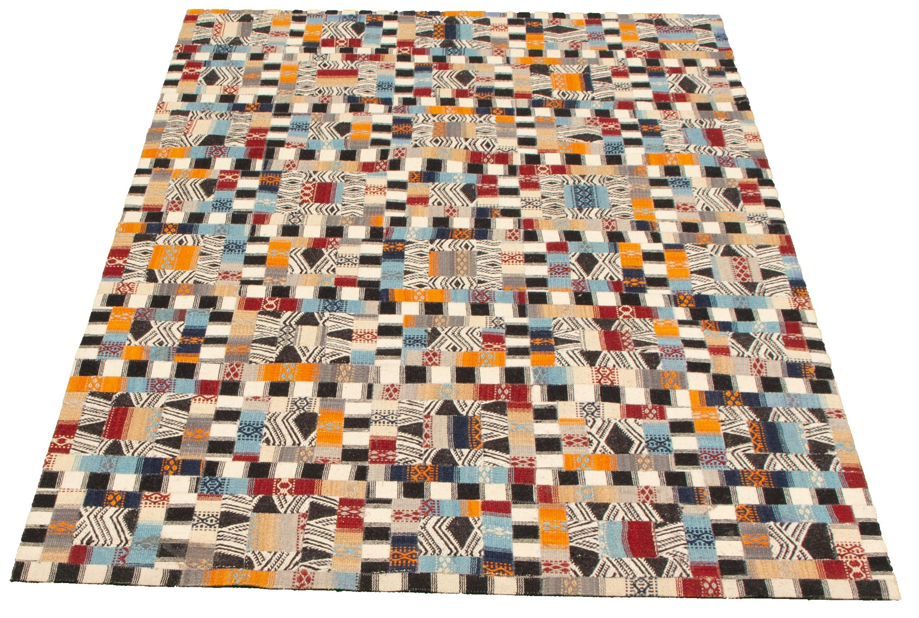 Dakota Fields Aljet Patchwork Handmade Cowhide Rectangle 5'1" x 8'2 ...
