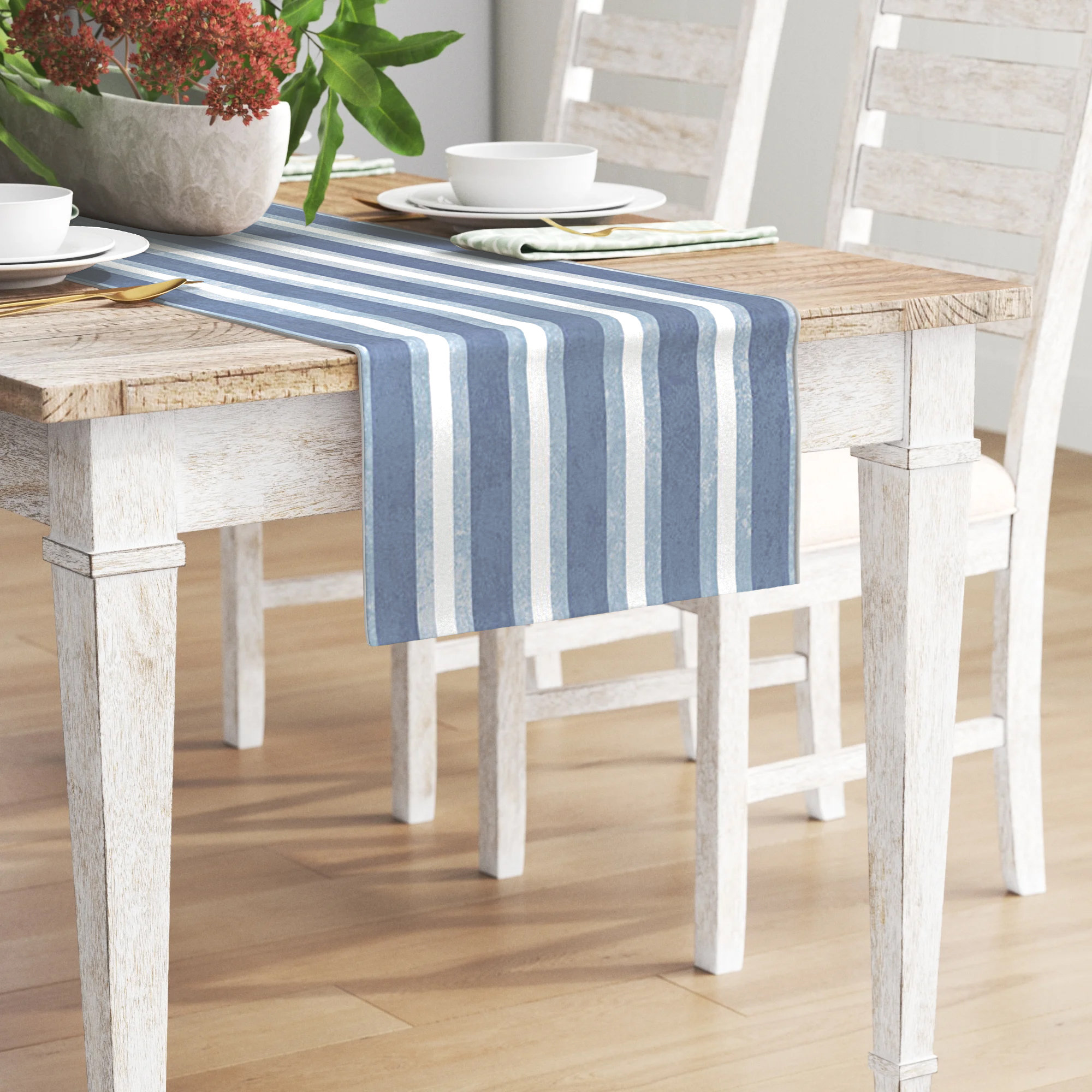 Sand & Stable™ Gianna Striped Table Runner | Wayfair