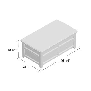 Darby Home Co Hancock Lift Top 4 Legs Coffee Table with Storage ...