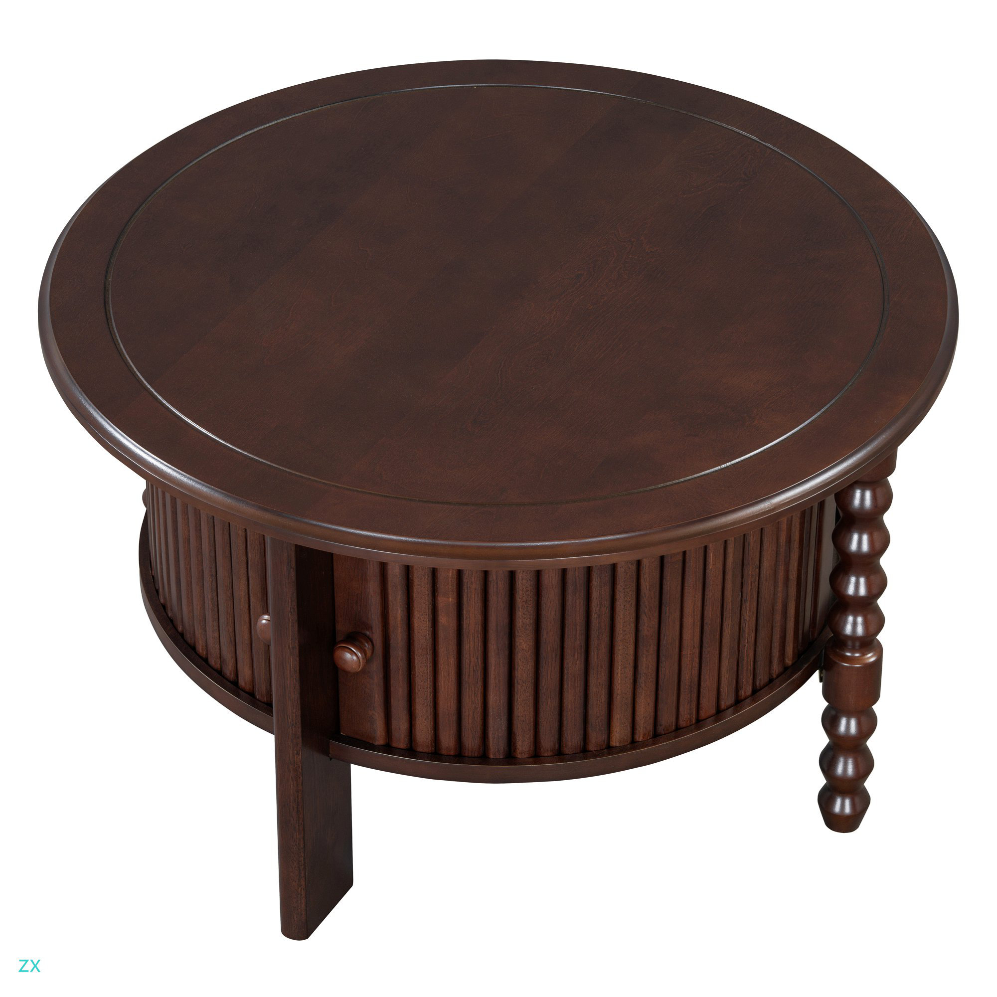 Latitude Run® Vintage Round Coffee Table With Storage In 30.3" For ...