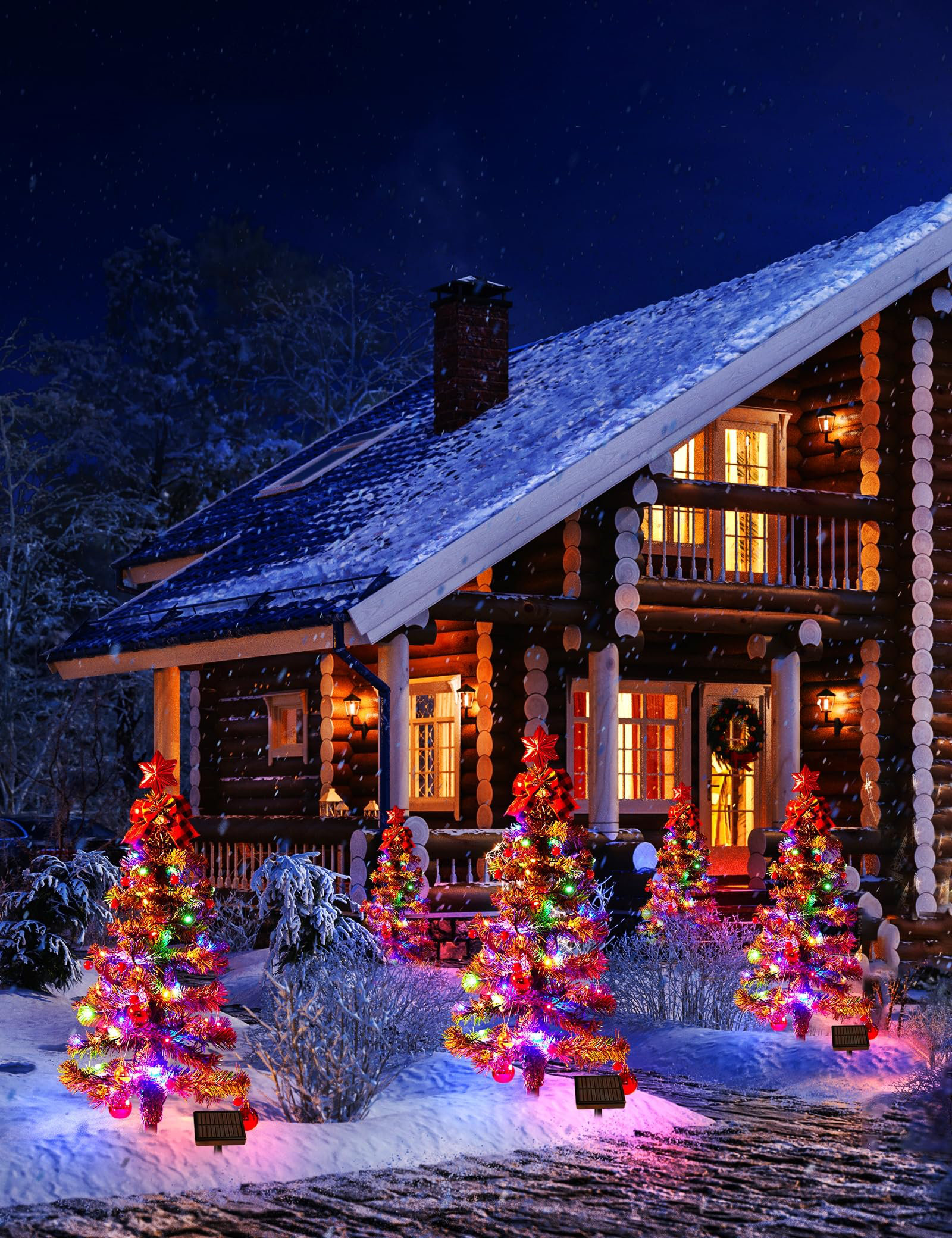 Zeki Shoggy (2 pack)100LED Solar Christmas Tree Lights Outdoor ...