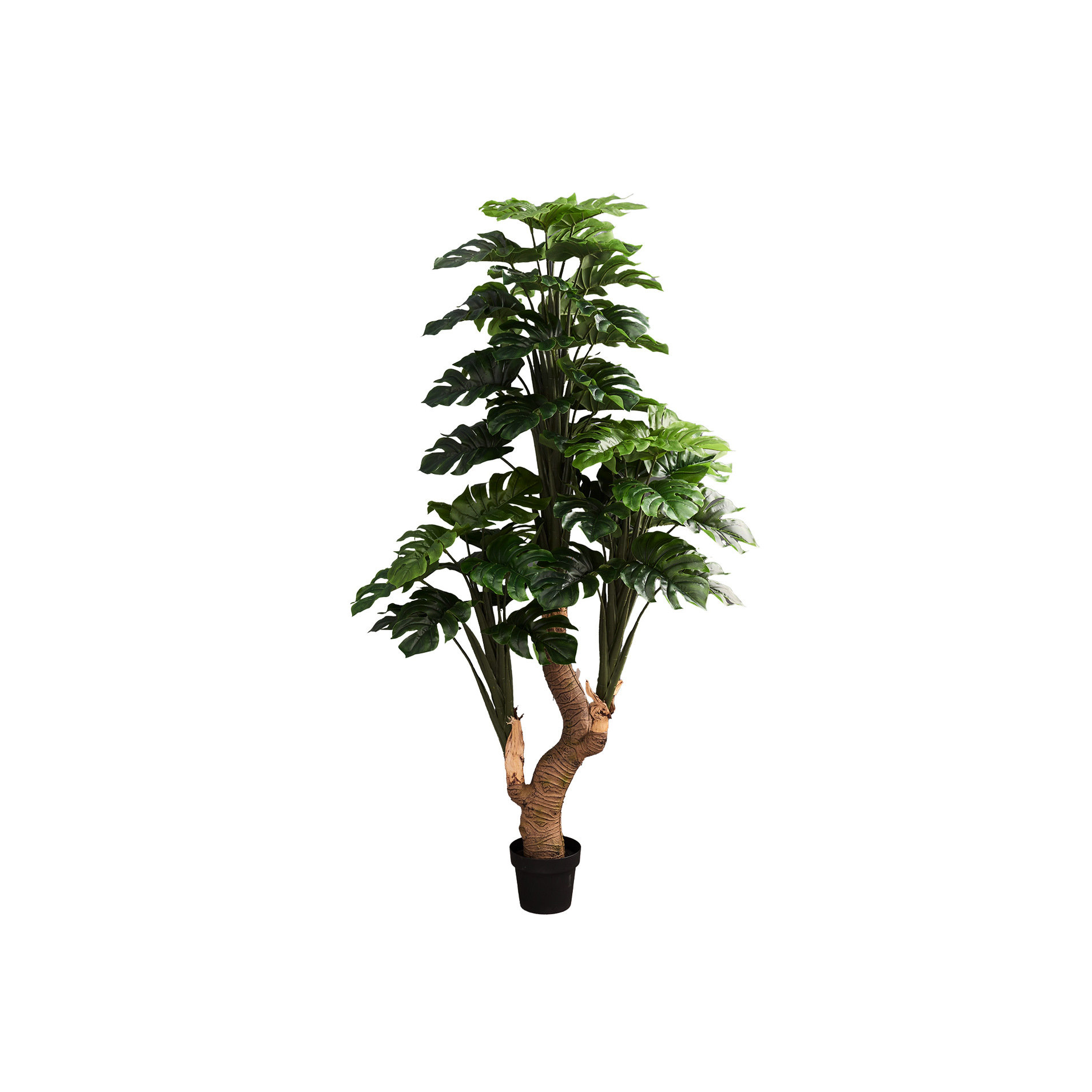 Hokku Designs 83" Tall Potted Artificial Tree With Black Pot And Real ...