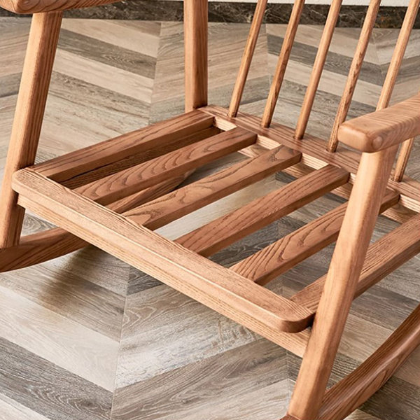 ChairVogue Ash Wood Log Rocking Chair Solid Wood Rocking Chair | Wayfair