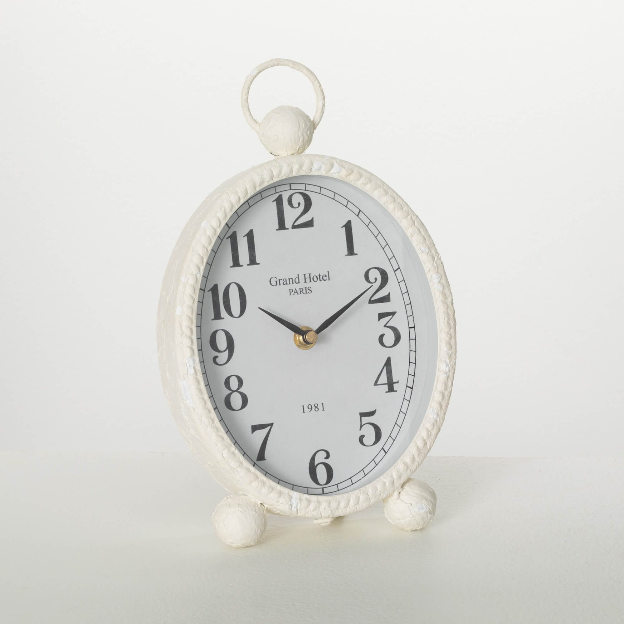 August Grove® White Desk Clock 10.75"H; White | Wayfair