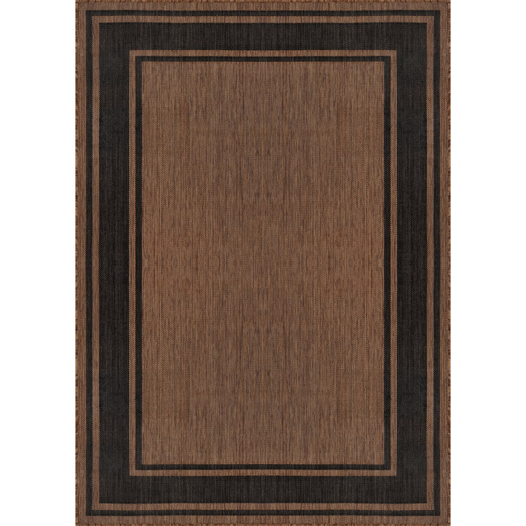 Astoria Grand Golden Brown Indoor/Outdoor Rug | Wayfair