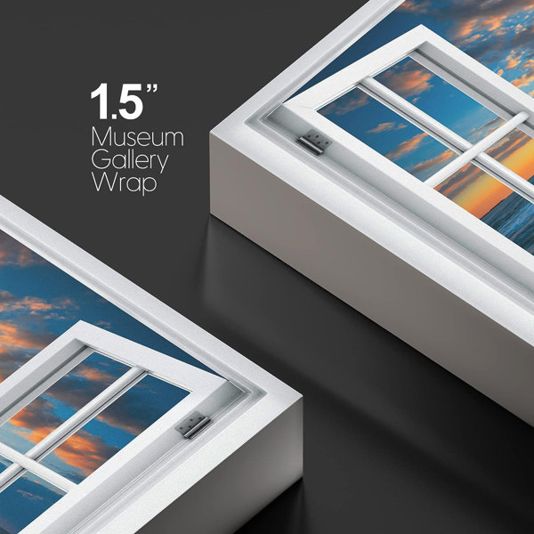 IDEA4WALL Window Scenery Window View California Beach Sunset Sky ...