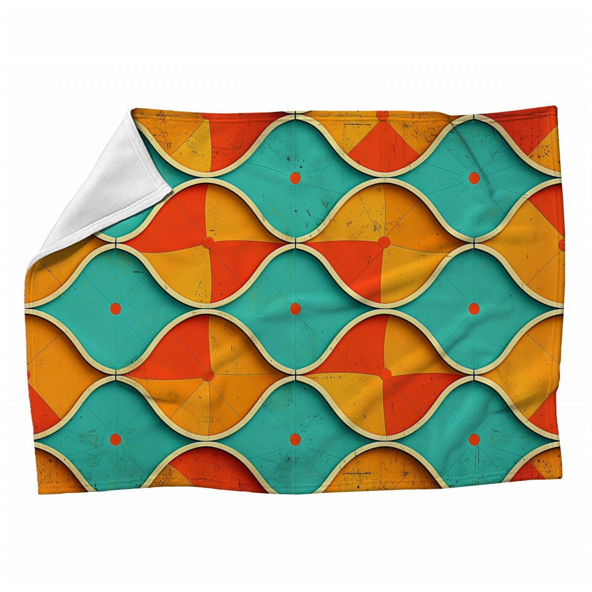 VisionDecor Geometric Shapes Fleece Throw Blanket - Art Throws for ...